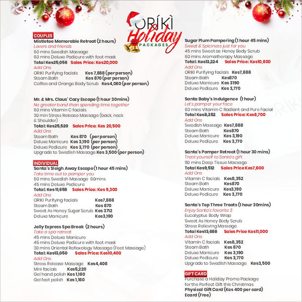 ORIKI Holiday Packages 2024